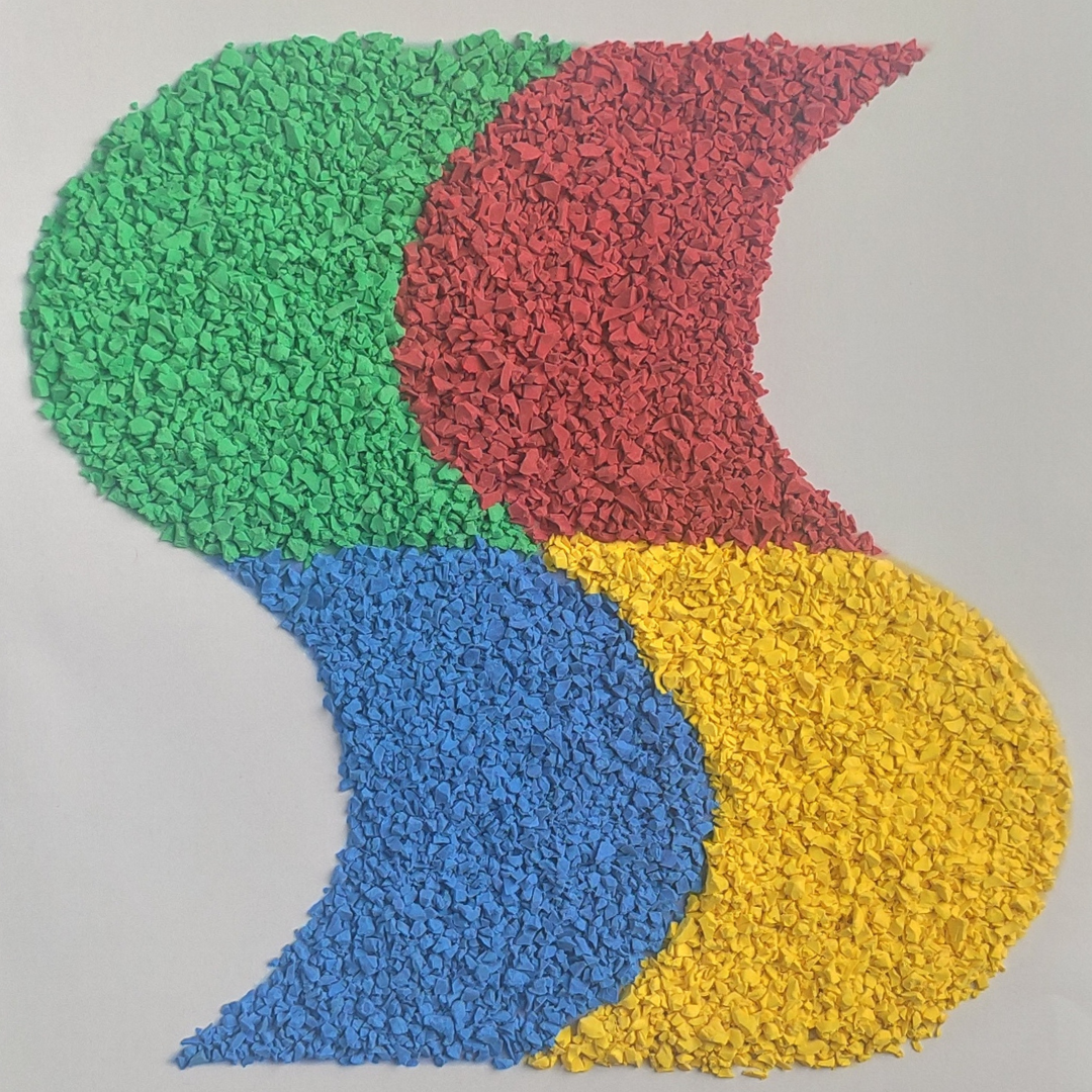 Colored EPDM granules for wet pour surfaces - Supersafe Industries Sdn Bhd